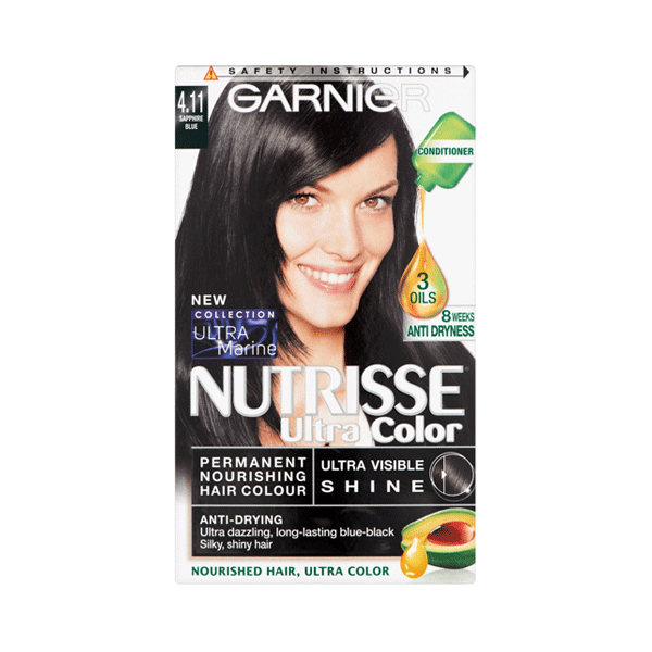 Garnier Nutrisse Ultra Permanent Hair Colour 4.11 Sapphire Blue - East ...