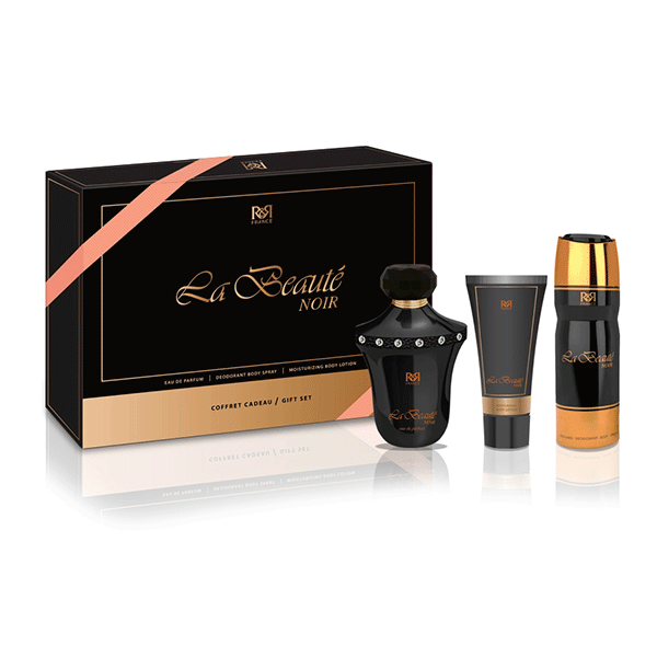 R&R Perfumes La Beaute Noir 100ml EDP Gift Set - East End Cosmetics ...